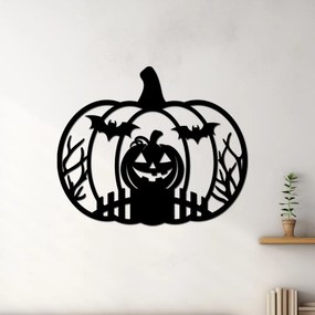 dřevo života Halloween dekorace na zeď - dýně Zvolte rozměr (cm): 16x20, Zvolte barvu dekoru: Černá