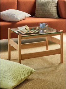 Konferenční stolek se skleněnou deskou v přírodní barvě 52x66 cm Ledge – Hübsch