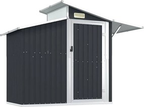 Zahradní kůlna antracitová 270x130x208,5 cm pozinkovaná ocel 316244