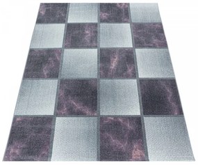 Koberec Ottawa čtverce fialově šedý