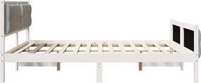 Rám postele Světle šedá 180 x 200 cm Masivní borové dřevo 3394277
