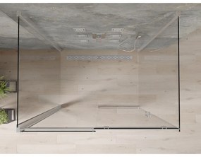 Mexen Omega 3-stěnový sprchový kout 110x90 cm, 8mm čiré sklo - chromový profil, 825-110-090-01-00-3S