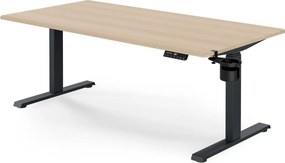 Elektrický stůl s regulací výšky ergonomický antracitový/dub sonoma,1600x800 mm: ARIA