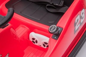 LEAN CARS Bateriové vozidlo GTS1166 LED světla dálkové ovládání červené