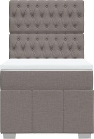 Box spring postel s matrací taupe 100 x 200 cm textil 3291590