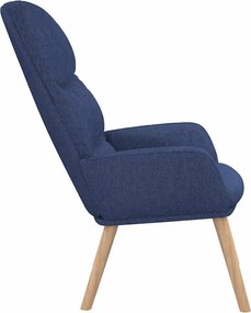 Relaxační křeslo modré textil 340994