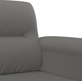 3dílná sedací souprava s poduškami tmavě šedá mikrovlákno 3202292