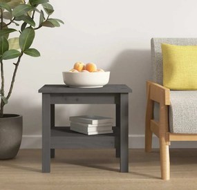 vidaXL Konferenční stolek 45 x 45 x 40 cm masivní borové dřevo [814267] Barva: Šedá