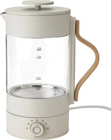Béžová skleněná rychlovarná konvice 1,2 l Emma – Stelton