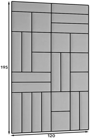 Eltap Čalouněný panel Quadratta 120x195 cm tmavě zelený