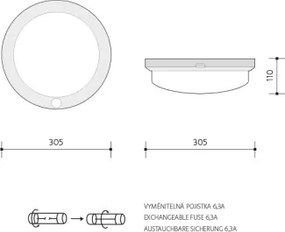Svítidlo Panlux OLGA S OS-60/CH s pohybovým čidlem stříbrná