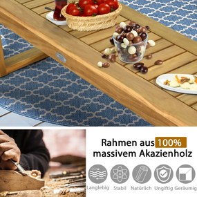 Costway Lavice zahradní nábytek z masivu dřevěná nosnost do 360 kg teak
