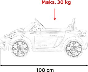 Elektrické autíčko Porsche Spyder RS ​​718 MP4 žluté