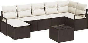 Set pohovek 8 ks Hnědá polyratan 3346478