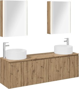 Sada koupelnových skříněk 5 ks Dub artisan Kompozitní dřevo 3406574