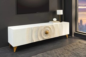 Designový TV stolek Venetia 180 cm bílé mango