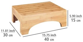 WENKO 24870100 - Stolička BAMBUSA 40x30 cm hnědá