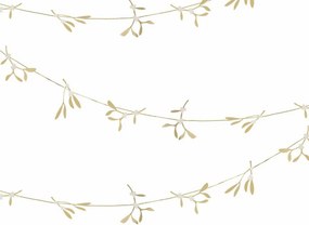 Vánoční girlanda GOLD MISTLETOE 5 m, zlatá