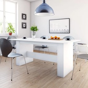 Jídelní stůl bílý 180 x 90 x 76 cm dřevotříska - Default Title