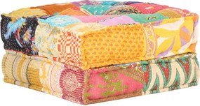 Pouf 60 x 70 x 36 cm patchwork textil 287707