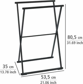 Wenko Skládací stojan na ručníky LAVA – černá