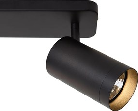 Moderní stropní svítidlo černé se 2 světly GU10 70mm - Jeana Luxe