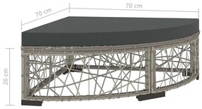 vidaXL Marketos 6dílná zahradní sedací souprava s poduškami polyratan šedá