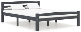 Rám postele tmavě šedý masivní borové dřevo 120 x 200 cm,  322091 HangarStore.cz