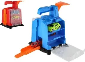 TEDDIES Garáž s vystřelovacím mechanismem / 2 autíčka v balení / 16x19
