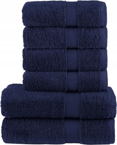 Fionshop 263169803 6dílná sada ručníků Premium Solund navy modrá 600 g/m²
