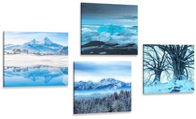 Set obrazů sněhové království Varianta: 4x 40x40