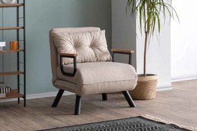 Designové rozkládací křeslo Hilarius III krémové