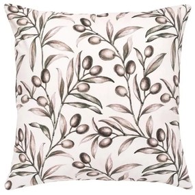SCANquilt povlak FLORA olivy béžovozelená 45 x 45 cm