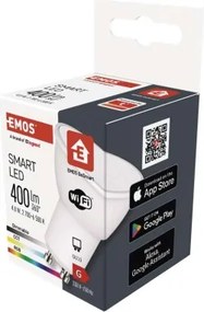 Emos lighting Chytrá LED žárovka GoSmart MR16 / GU10 / 4,8 W (35 W) / 400 lm / RGB / stmívatelná / WiFi 1525500500