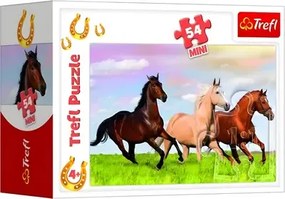 Minipuzzle Koně 4 druhy / Puzzle / 54 dílků / od 4 let