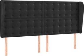 Box spring postel s matrací a LED černá 160x200 cm samet 3136373