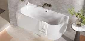 Polimat Sola 160x75 volně stojící akrylátová vana, bílá Délka vany: 160cm, Orientace: Pravá