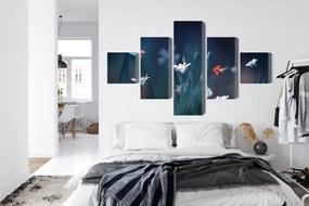 Vícedílný obraz Berušky A Květy V Makro Měřítku Nedostatek Nedostatek Plátno Canvas 150x90