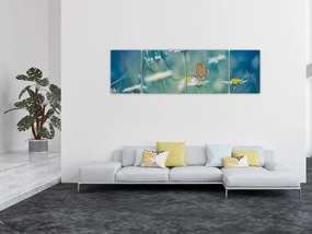 Obraz - Motýl na sedmikrásce (170x50 cm)