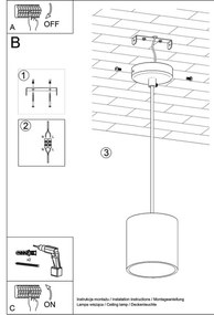 Sollux SL.0051 - Lustr na lanku ORBIS 1 1xGU10/40W/230V černá