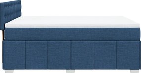 Box spring postel s matrací modrá 140x200 cm textil 3287111
