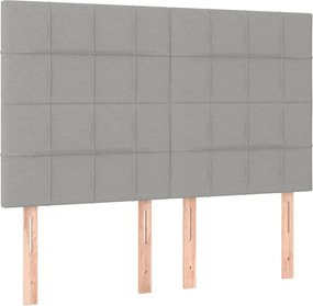 Box spring postel s matrací světle šedá 140 x 190 cm textil 3136589