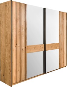XXXLutz SKŘÍŇ S POSOUVACÍMI DVEŘMI, dub, barvy dubu, 242/214/67 cm Linea Natura - Šatní skříně - 000891002606