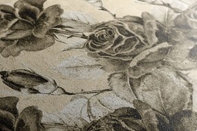 Obraz vintage kytice růží v sépiovém provedení Varianta: 60x40