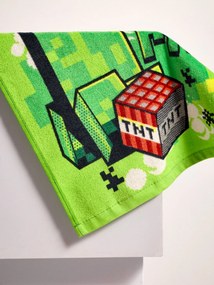 Sinsay - Dětský bavlněný ručník na ruce Minecraft - zelená