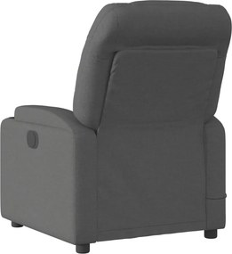 Masážní křeslo s polohovacím mechanismem, tmavě šedé, látkové 3205613