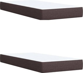 Box spring postel s matrací tmavě hnědá 200x200 cm textil 3285998
