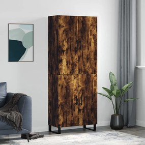 vidaXL Skříň highboard 69,5 x 34 x 180 cm kompozitní dřevo [3195700] Barva: kouřový dub