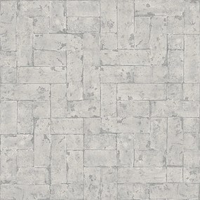 Vliesová tapeta na zeď šedá, imitace kamenného obkladu 347570, Matières - Stone, Origin