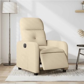 Elektrické polohovací křeslo krémové textil 3206785